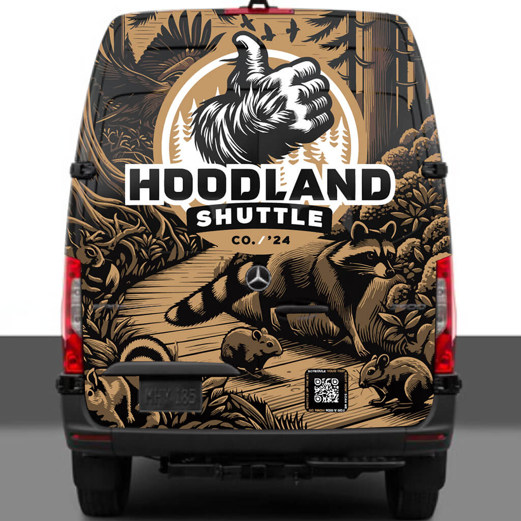 Outdoor Sport Services Logo Design for Hoodland Shuttle / Moto ...