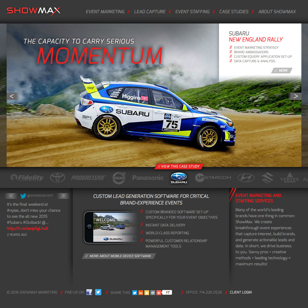Automotive Website Design for Showmax / Moto Interactive + Branding