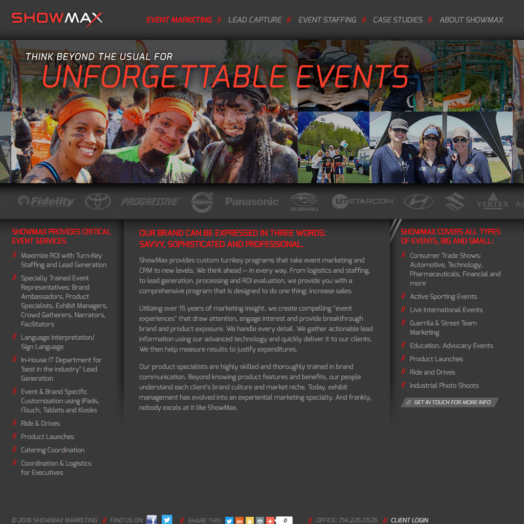 Automotive Website Design for Showmax / Moto Interactive + Branding