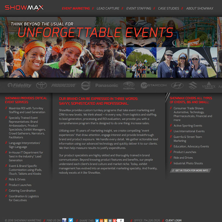 Automotive Website Design for Showmax / Moto Interactive + Branding